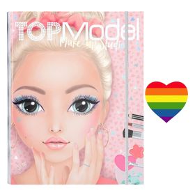 Top Model Make Up Creative Drawing and Colour Book with Heart Sticker ...
