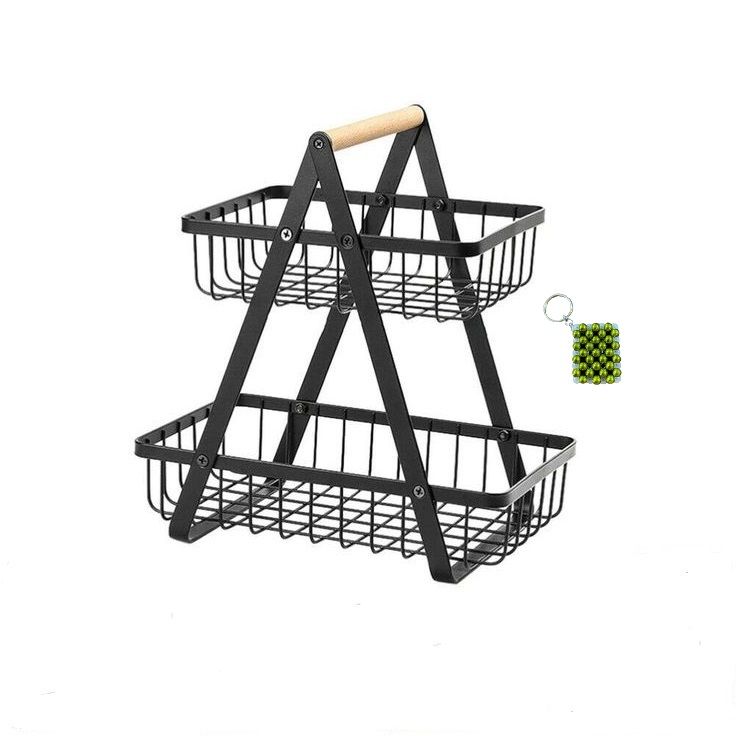 Fruits and Vegetables 2-Tier Rack - Space-Saving Organizer& A Key ...