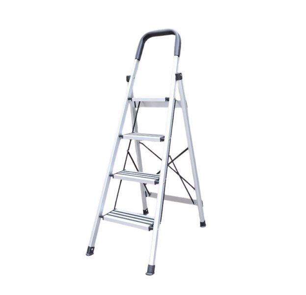 4-Step Folding Steel Ladder - Heavy-Duty, Stable & Compact | Shop Today ...