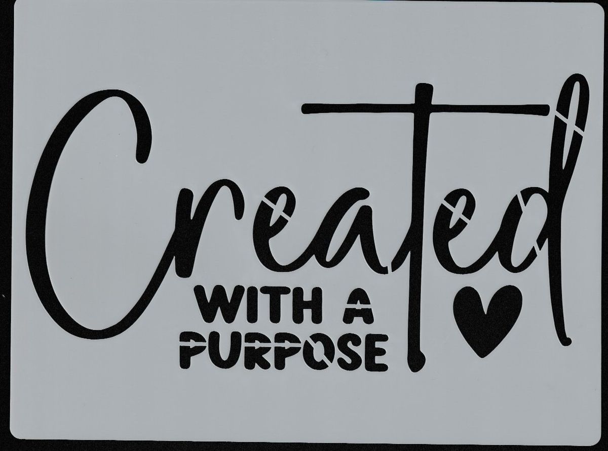 Created with a Purpose - 20x15cm - Stencil | Shop Today. Get it ...