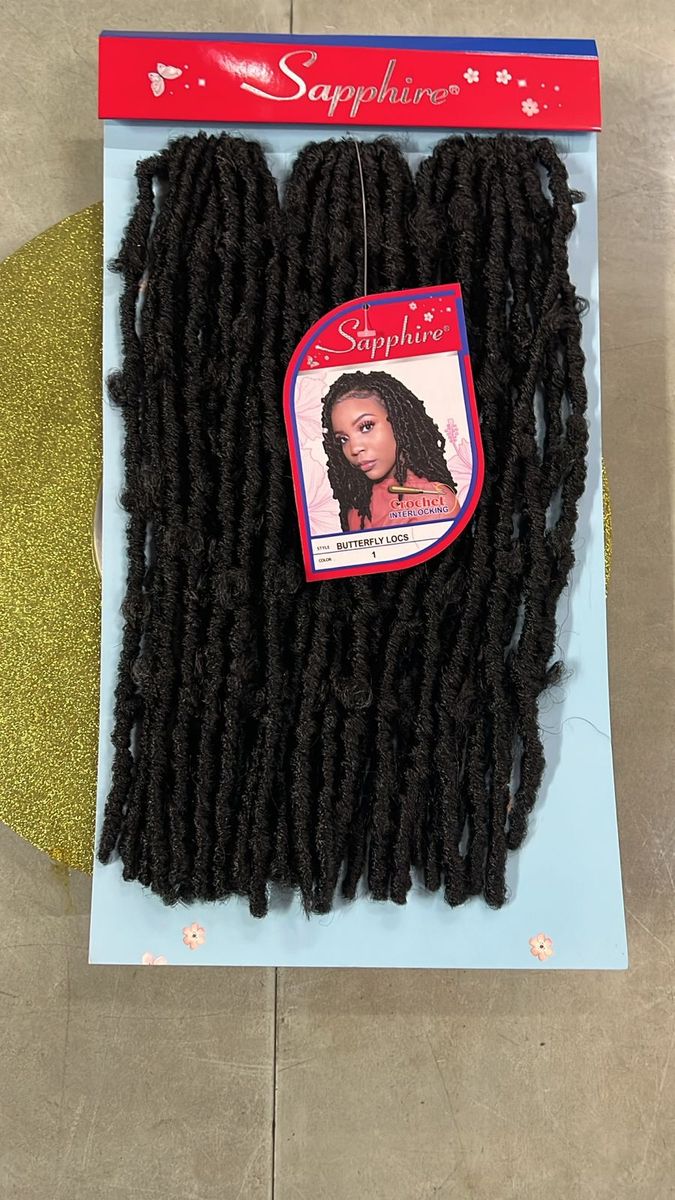 14 Inch Sapphire Butterfly Locs Crochet Hair Short Soft Synthetic ...