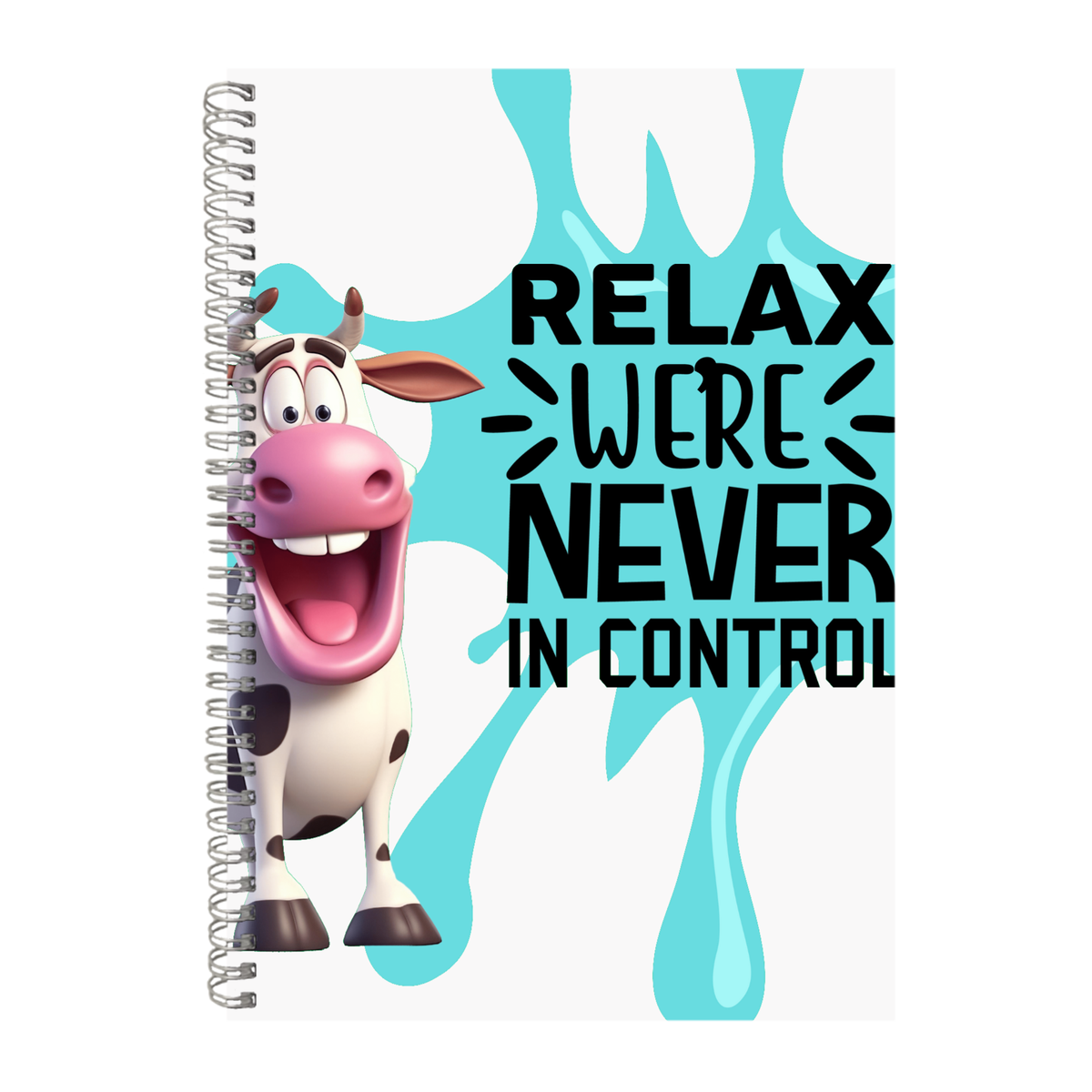 Relax A4 Notebook Pad with Lines Cow Funny Graphic Design Present 018 ...