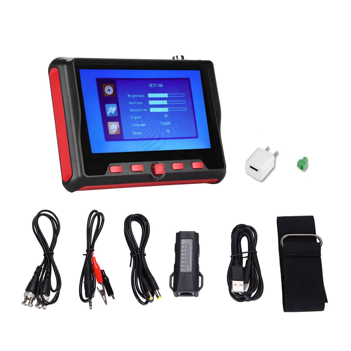 4-IN-1 Handheld Portable Rechargeable 4.3 Inch Security Camera Tester ...
