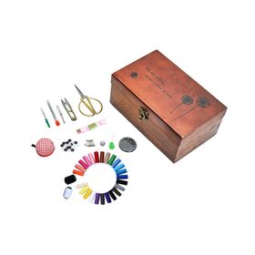 Wooden Sewing Box with Accessories Sewing Box with Sewing Kit ...