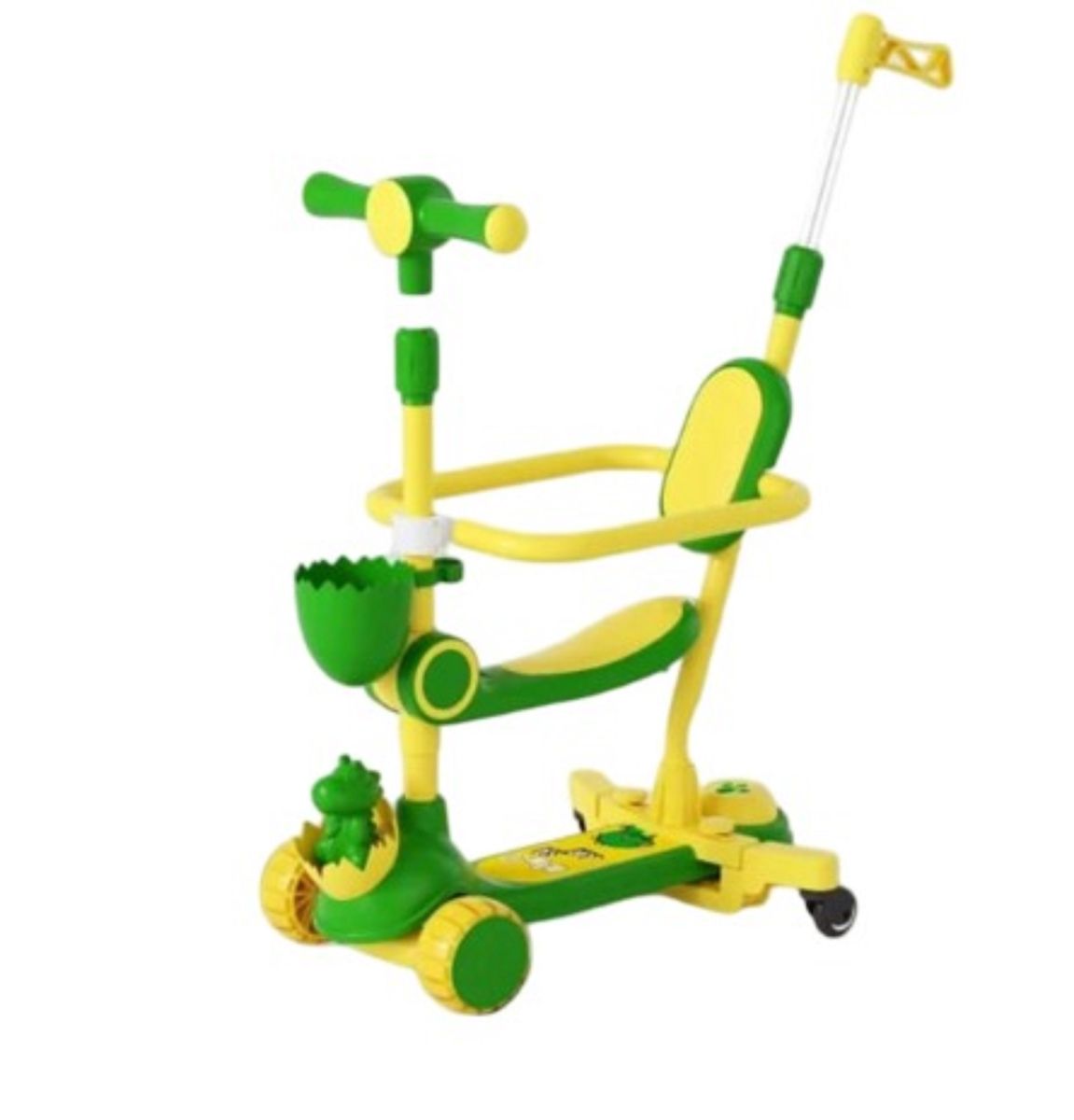 Multifunctional Kid Kick 3 Wheels Foot Scooter With Seat Push Handle ...
