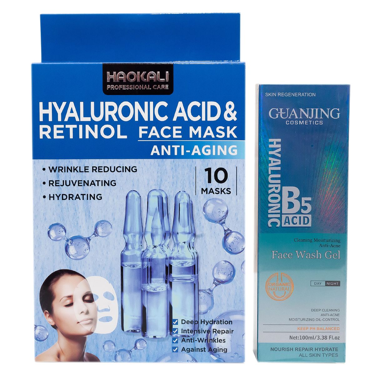 Skincare Pamper Face Wash & Mask - B5 Face Wash Gel & Hyaluronic Face ...