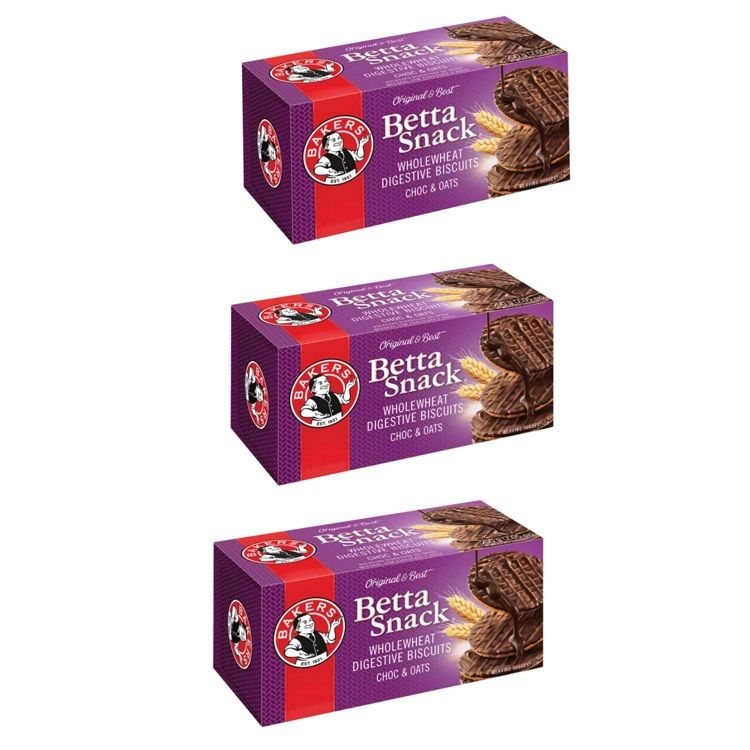 Bakers Betta Snack Choc & Oats 200g (Pack of 3) | Shop Today. Get it ...
