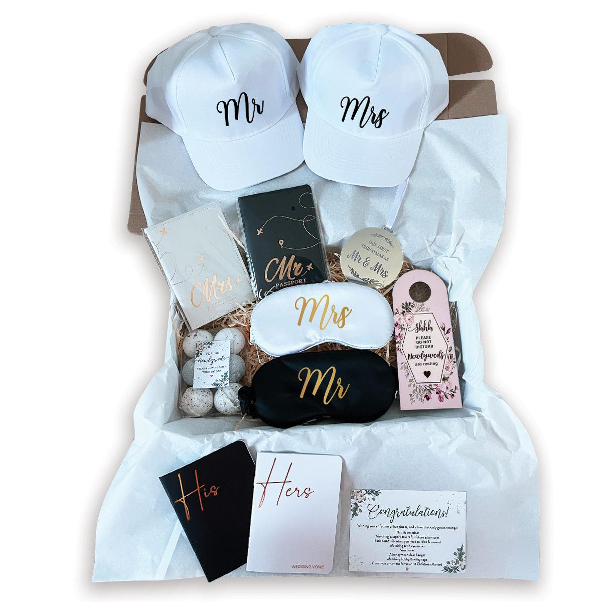 Newlyweds Wedding & Honeymoon Gift Hamper Box Set For The New Mr & Mrs ...