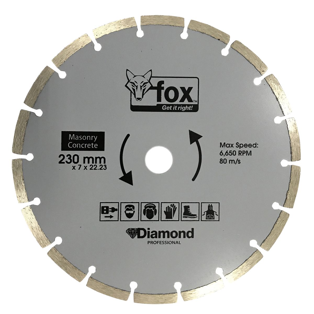 Fox - Diamond Disc - Segmented - Concrete Pro - 230mm | Shop Today. Get ...
