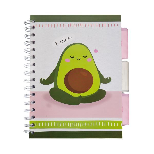 A5 Project Book- 100 Sheets- Colourful Adjustable Dividers- Avo ...