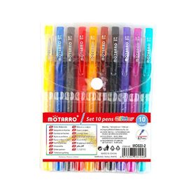 2 Pack 10 Different Colors 0.7mm Tip Glitter Ballpoint Pens Set | Shop ...