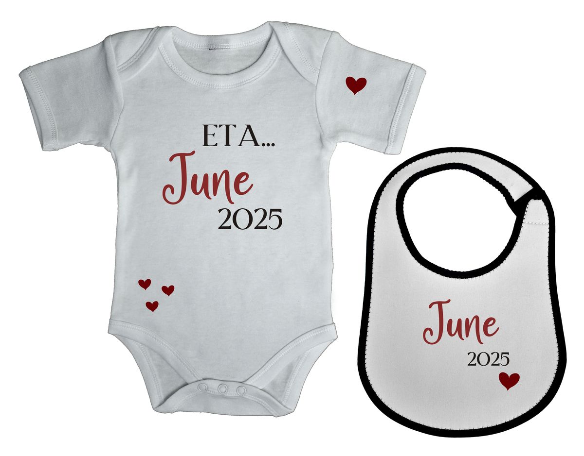 Baby Announcement - ETA June 2025 Baby Grow & Bib Combo | Shop Today ...