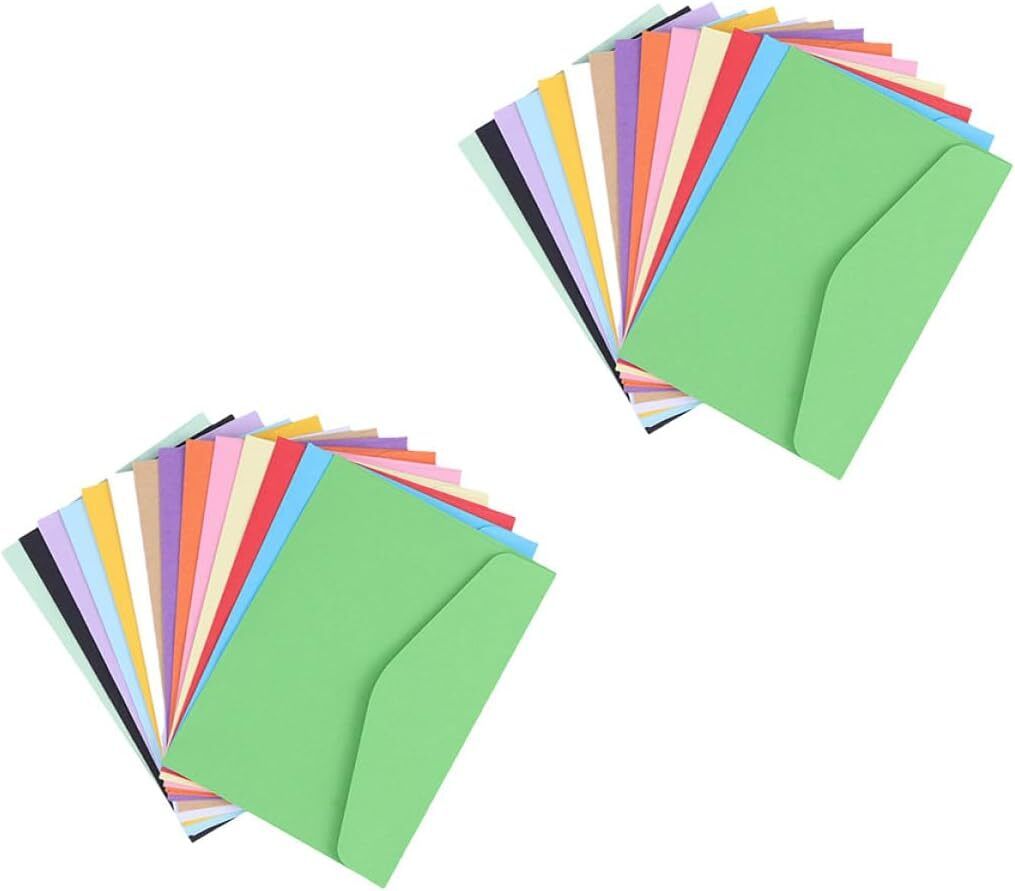 Solid Color Paper Postcard Envelopes 11.5 X 8.2 Cm 70pcs Plain Paper ...