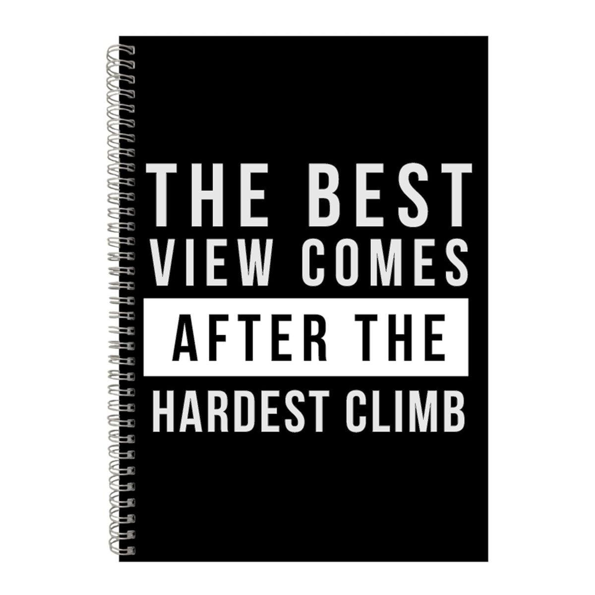 Climb A4 Notebook Spiral Lined Motivational Sayings Graphic Notepad ...