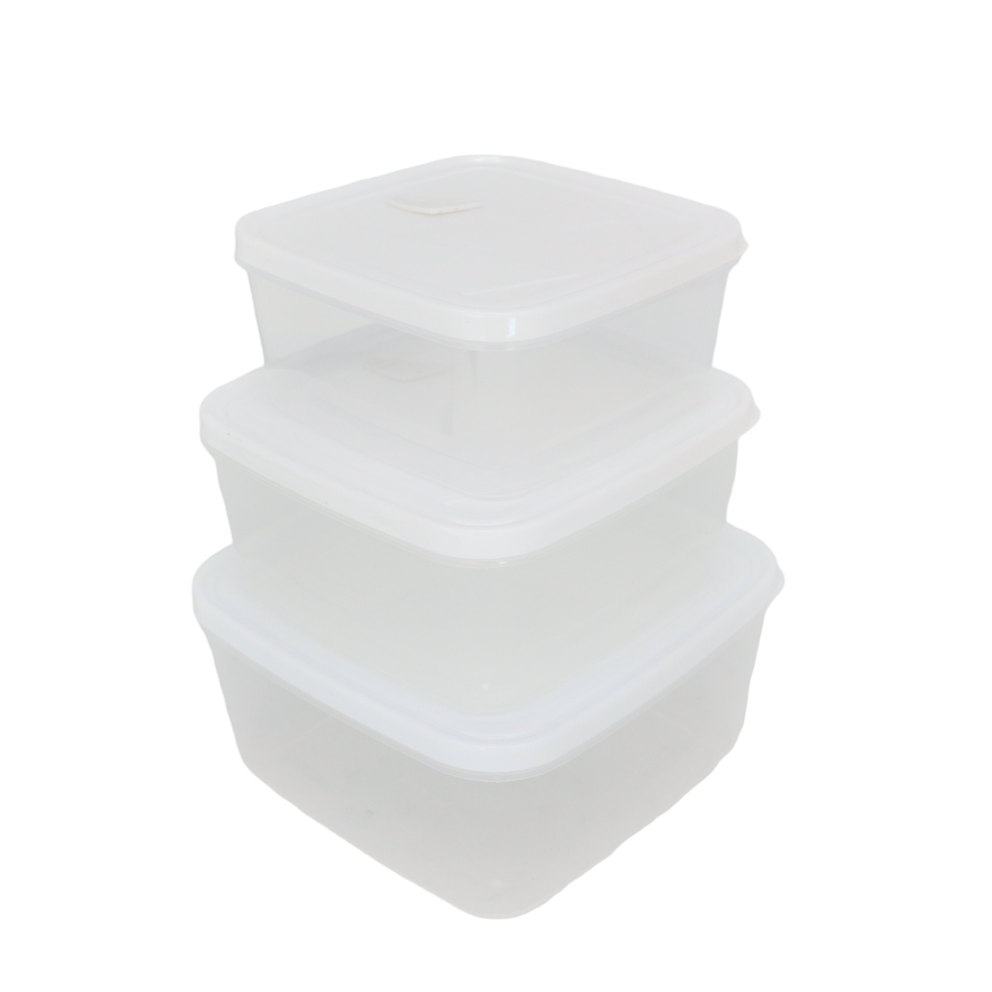 Plastic Crisper Food Storage Set Of 3 Pieces - Square Shape | Shop ...