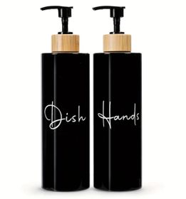 Plastic Tabletop Soap Dispenser with Bamboo Tray | Shop Today. Get it ...