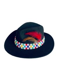Men Black Traditional beaded Amabhinca Zulu Pattern Hat | Shop Today ...