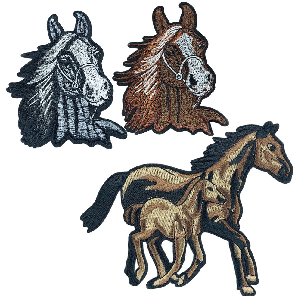 Craft Horses Aquestrian Embroidery Multicolor Patches Badges 3pc(11cm) | Shop Today. Get it ...