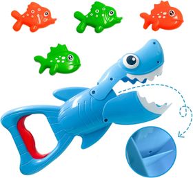 Shark Grabber & Mini Fish Fun Baby Bath Time Toys for Kids Grabber ...