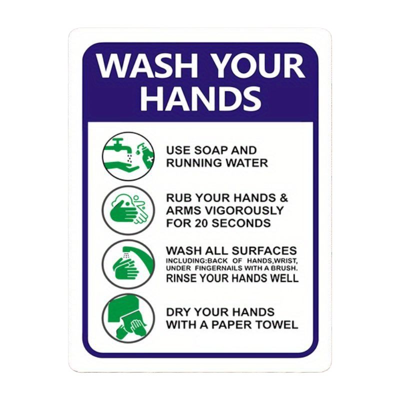 Handwashing Instruction Bathroom Sign Sticker | Shop Today. Get it ...