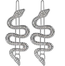 2 Piece Snakes Shiny Twist Snake Hair Clips for Women and Girls ...