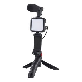 Professional Vlogging Kit With Tripod LED Video Light And Phone Holder ...