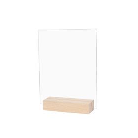 A6 Acrylic Blank Rectangular Blank Sign with Wooden Stand | Shop Today ...