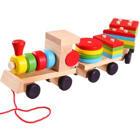 Kids Wooden Blocks Train Set - 20 Blocks Set | Shop Today. Get it ...