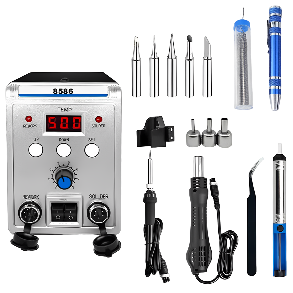 2 In 1 Digital Soldering Station Hot Air Rework Station for SMD ...