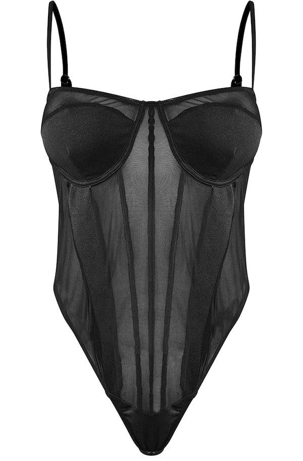 Stylish Sheer Mesh Bodysuit Black Shop Today Get It Tomorrow