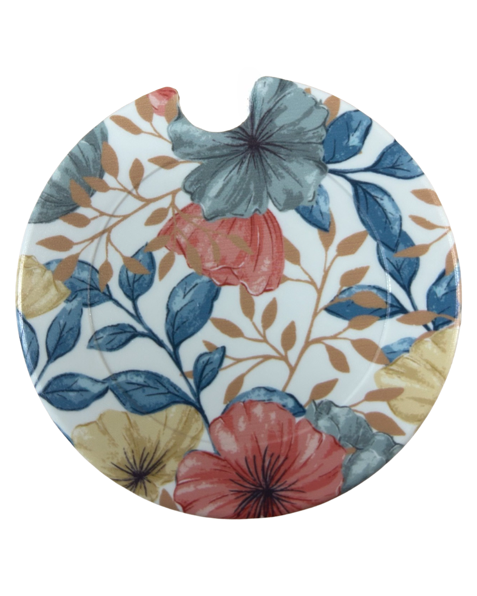 Licence Disk Holder -Blue Leaves with Field Flowers | Shop Today. Get ...