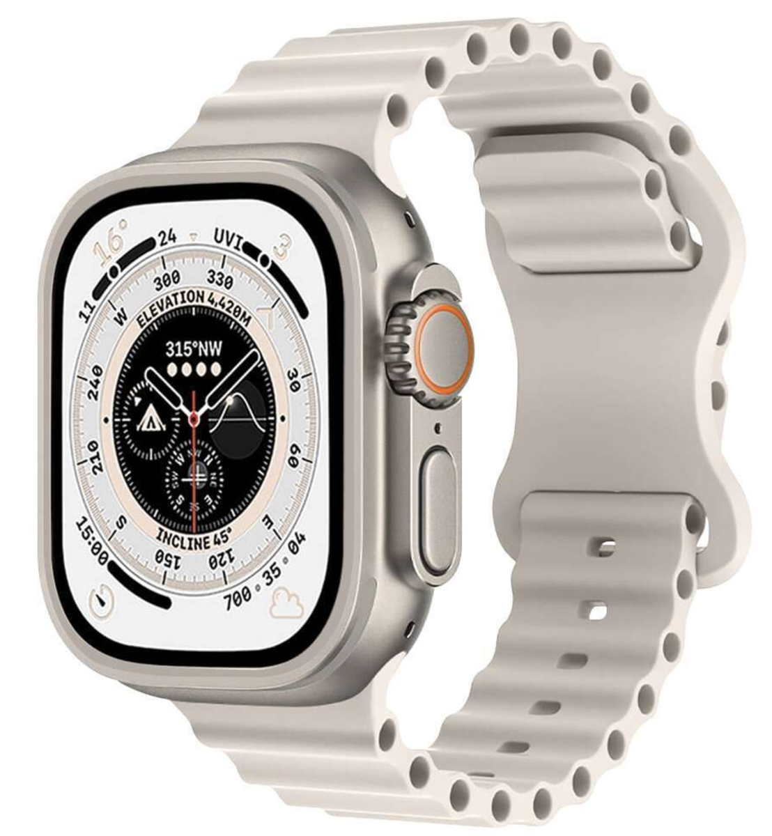 Watch Straps for Apple Watch Bands 38mm/40mm/41mm Silicone Beige Band ...