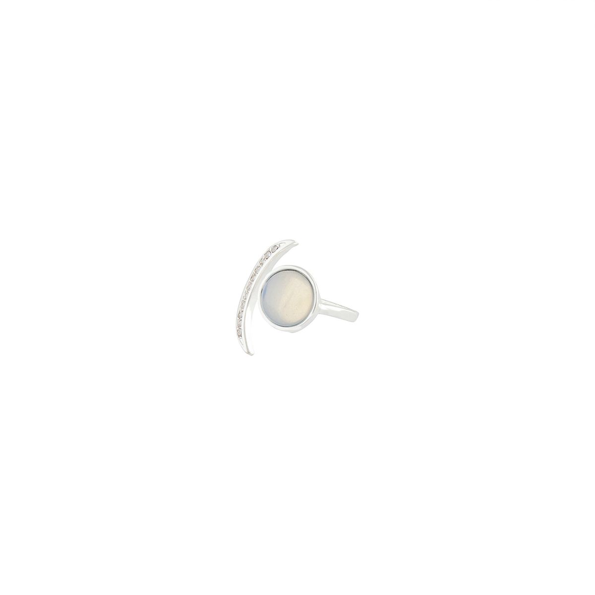 Silver Crescent Moon Stone Ring ML | Shop Today. Get it Tomorrow ...