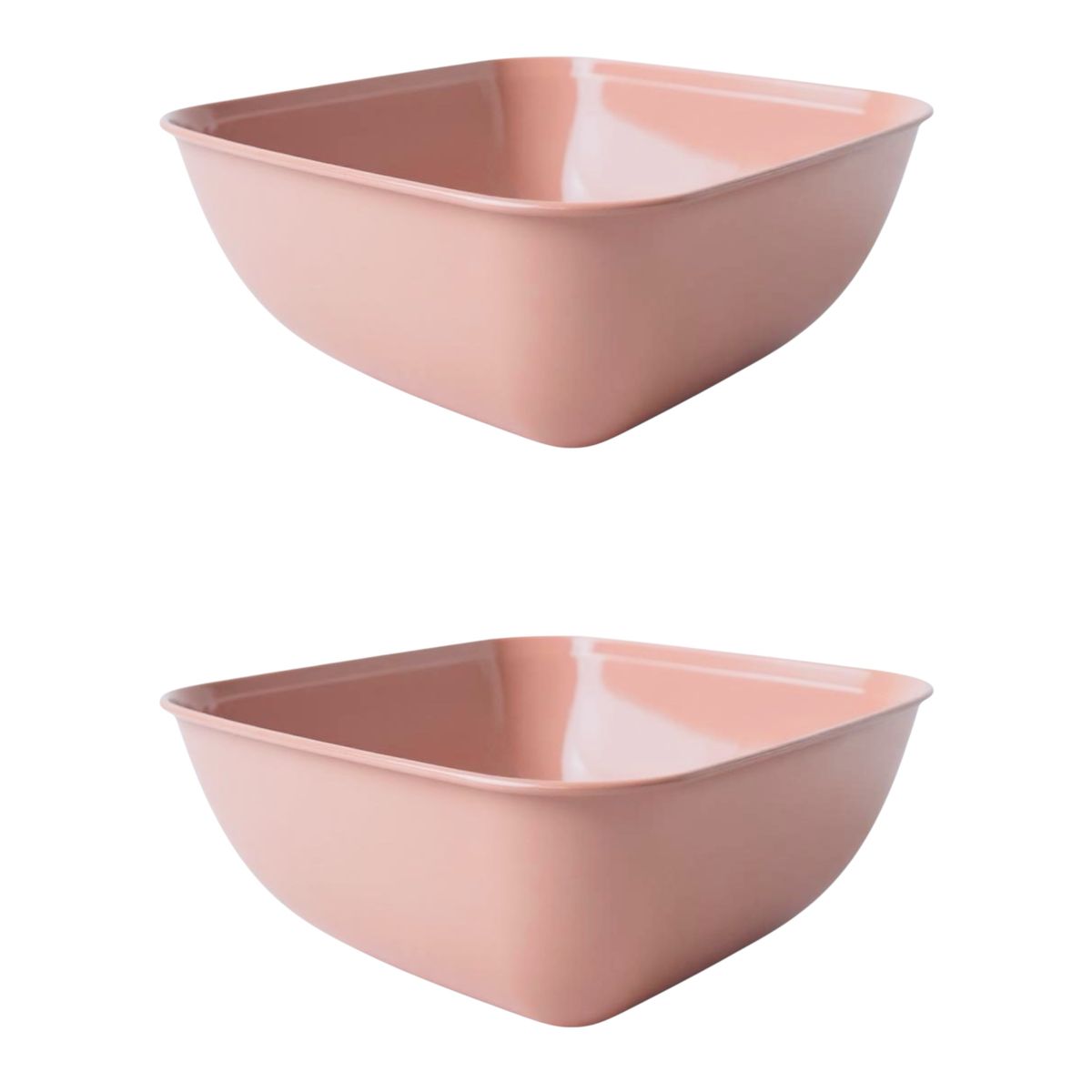 Poly Bowl 20x20cm 2lt Square Solid Color Plastic - 2 Piece | Shop Today ...