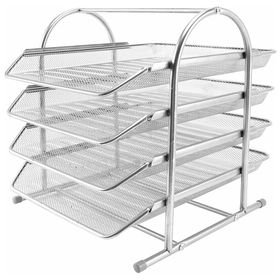 4 Tier Document Tray For Table Sliding File Organizer Document Storage ...
