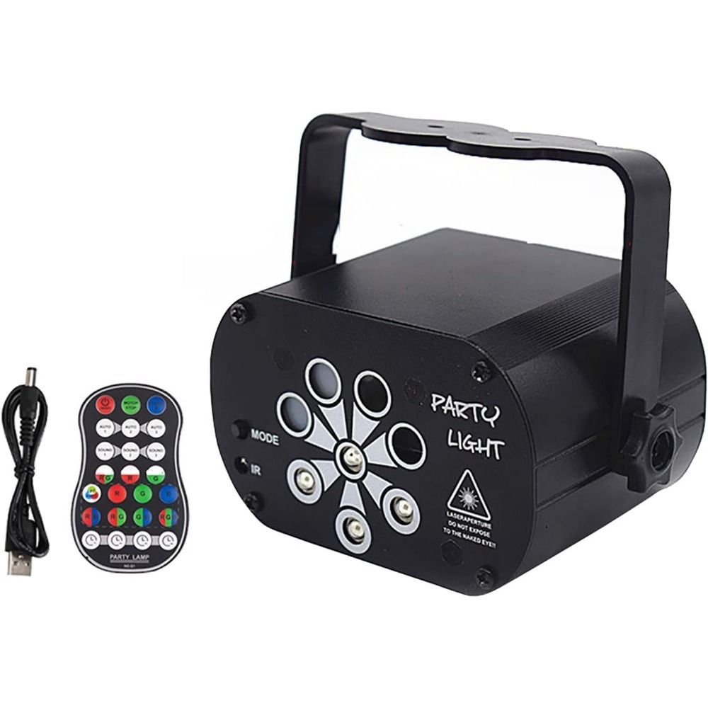 Party DJ Disco Light - Sound Activated 120 Patterns RGB Projector ...