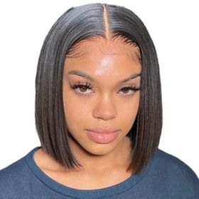 Beau Diva 8 Inch Bob Wig 13X4 Closure Glueless Human Hair Beginner ...