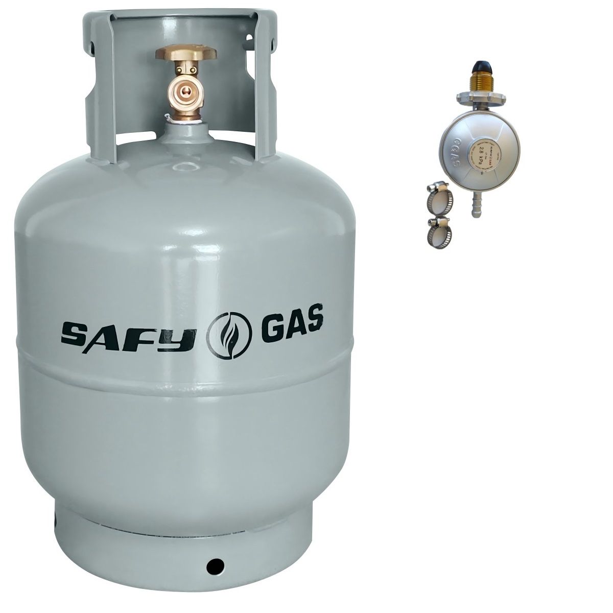 SAFY GAS 9KG Empty LPG Cylinder with Regulator and Clamps LPGB-9(SA5 ...