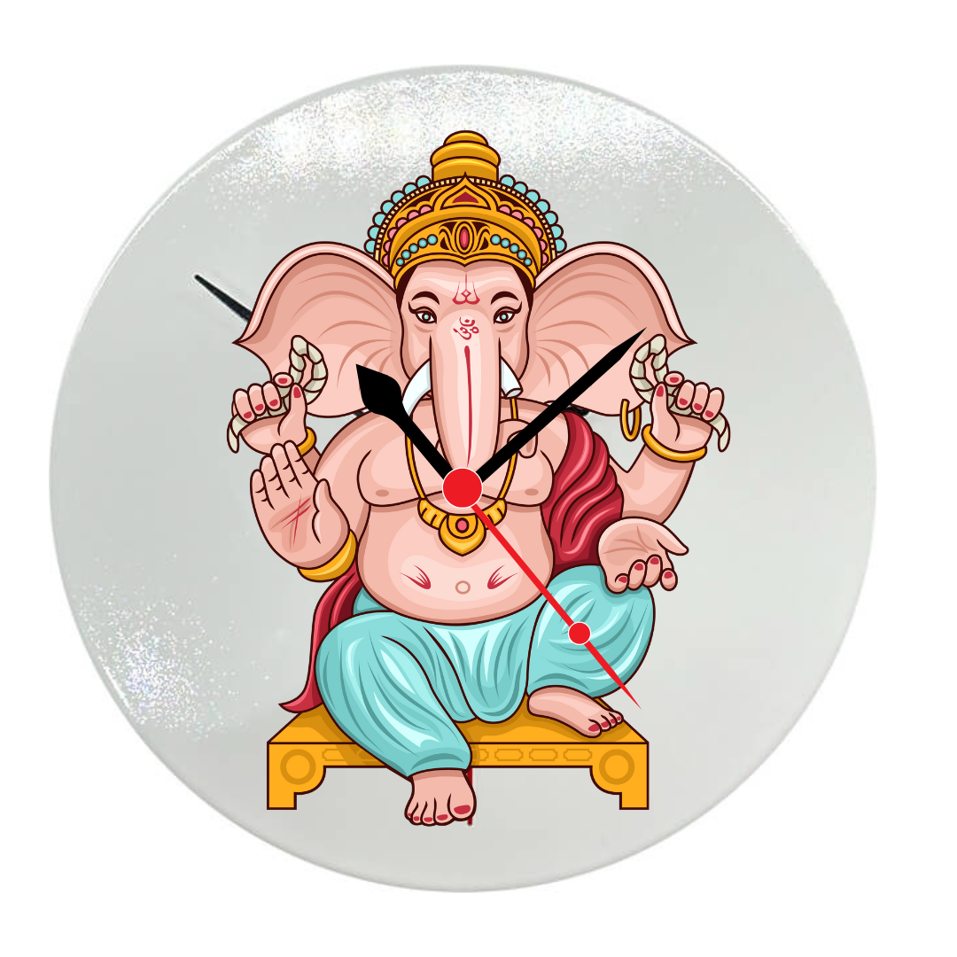 Katz Designs-Ceramic Battery Powered Analogue Wall Clock-Ganesha | Shop ...