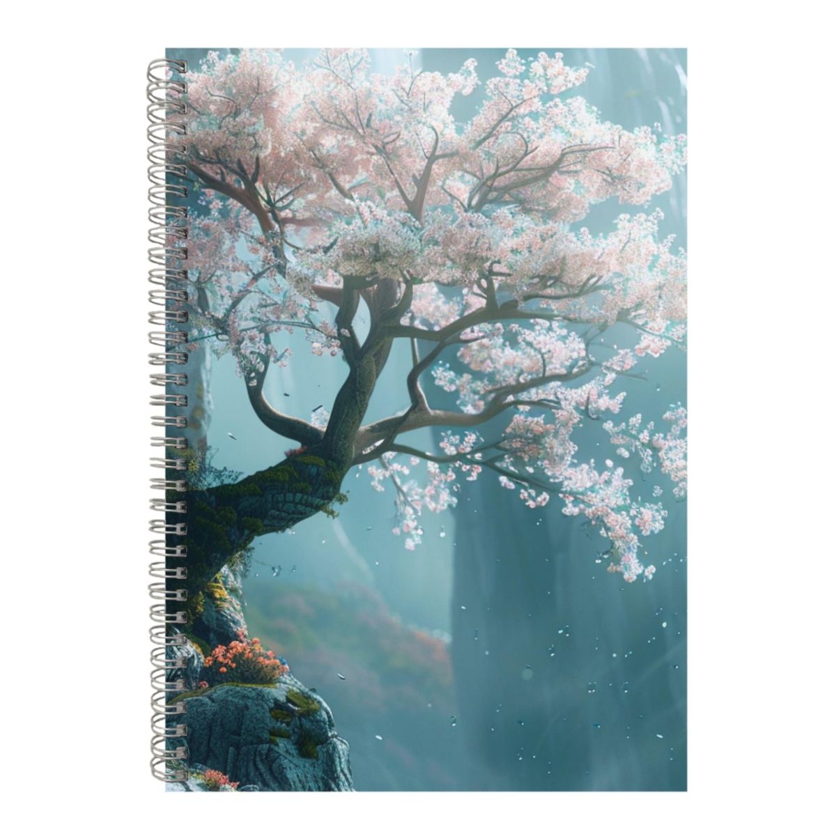Mountain Tree A4 Notebook Spiral Lined Enchanted Spring Graphic Notepad ...