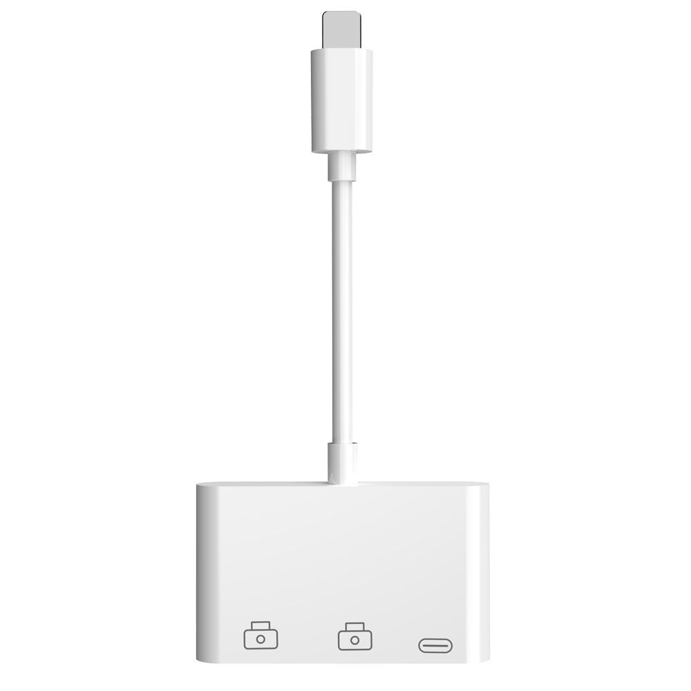 3 in 1 Dual USB 3.0 Female OTG Adapter with Charging Port Compatible ...