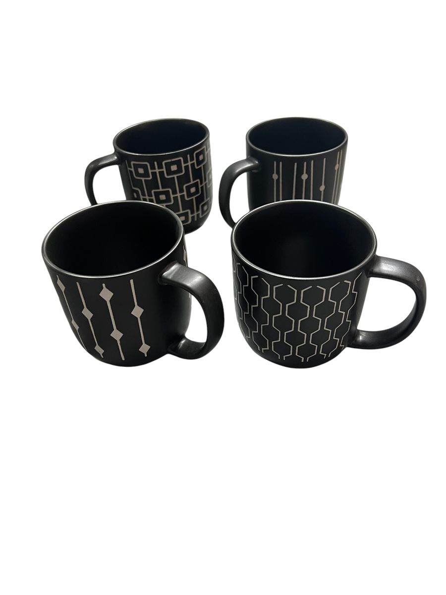 400ml Black Ceramic Coffee Mug - Set of 4 | Shop Today. Get it Tomorrow ...