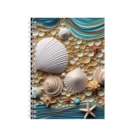 3D Quilled Seashells Beach Wave 4 Notebook Gift Idea Notepad Pad 105 ...