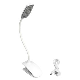 LED Clip Table Lamp Foldable 28 LED Eye Protection USB Rechargeable ...