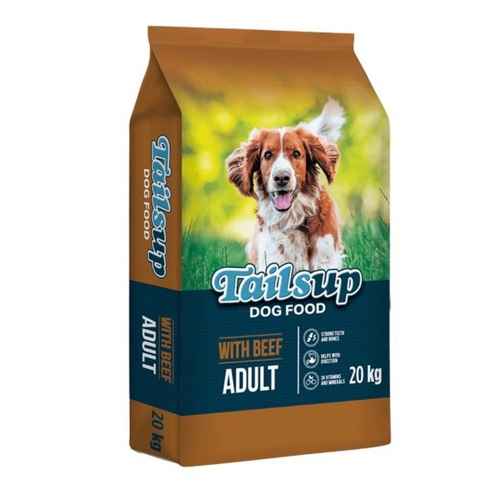 Tails Up Adult Beef Flavoured Dog Food 20KG | Shop Today. Get it ...
