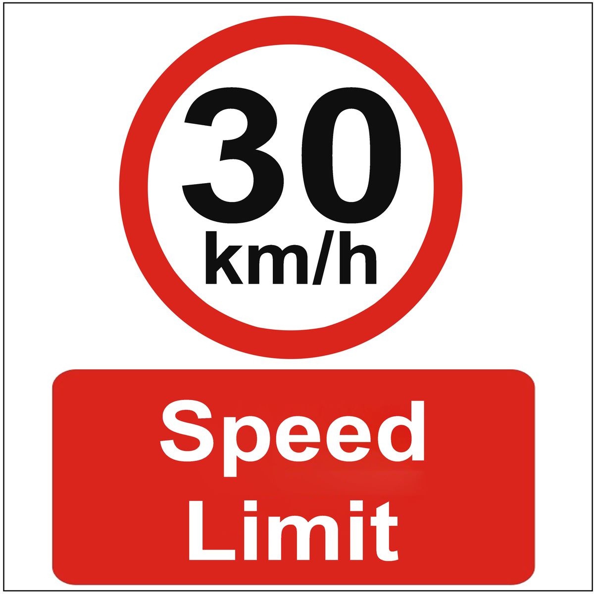 Speed limit 30km/hour sign 44x44cm | Shop Today. Get it Tomorrow ...