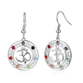 Crystalize 7 Chakra Aum Earrings with Swarovski Crystals | Shop Today ...