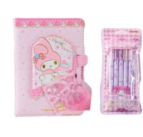 Melody character notebook with 5 black ink Rollerball Pen set | Shop ...