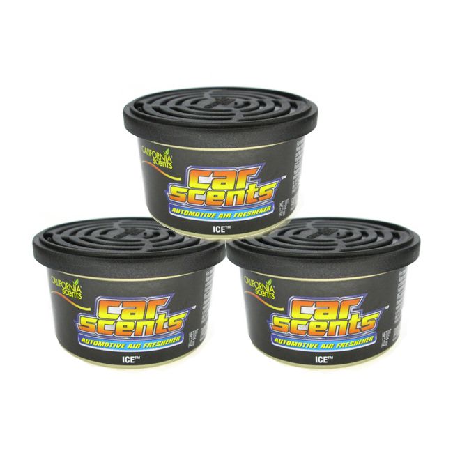 California Car Scents - Spill Proof Can Air Freshener - Ice - 3 Piece ...