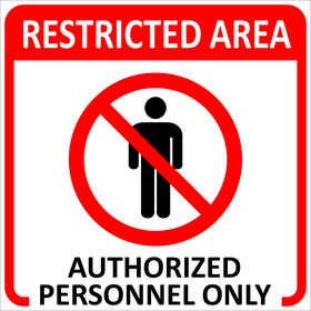 Restricted Area Authorised Personnel Only Sign 19x19cm - 2 Pack | Shop ...